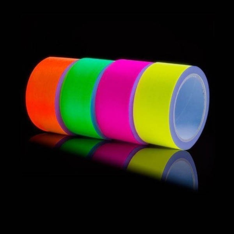 Ruban adhésif Gaffa fluorescent UV largeur 5cm x 25 mètres